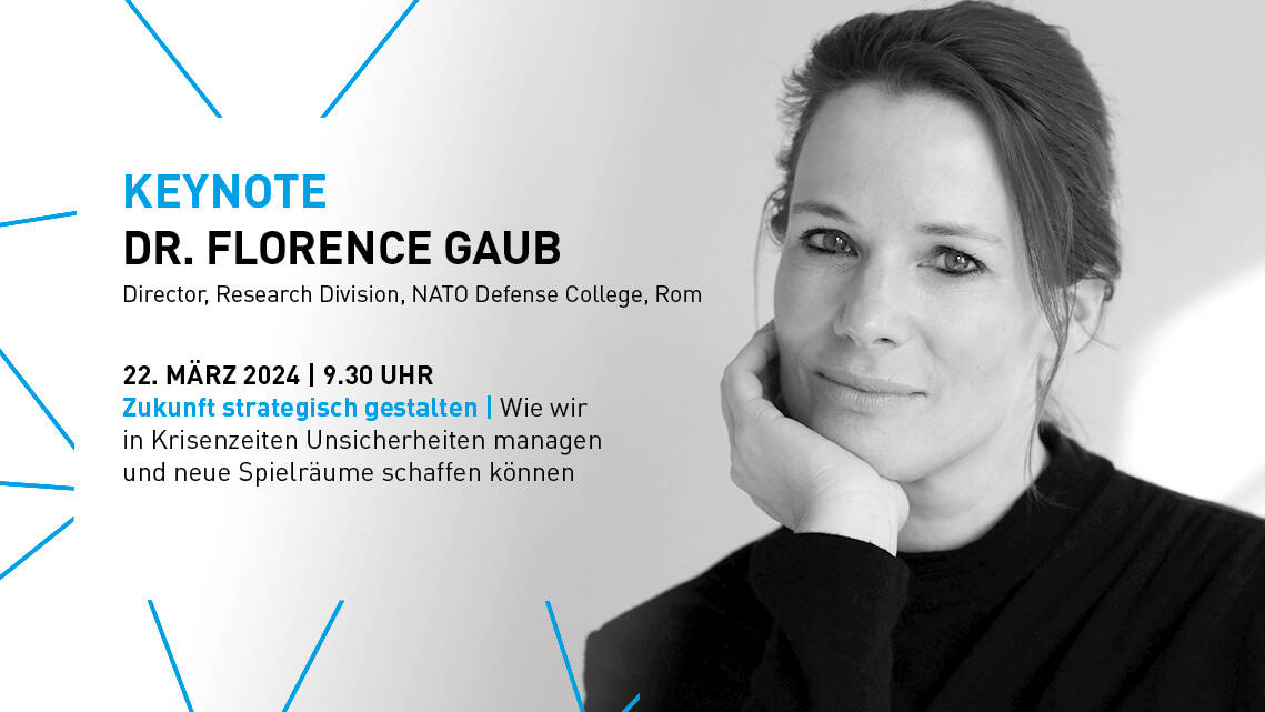 Florence Gaub ist Keynotespeakerin auf dem DRG|FORUM 2024